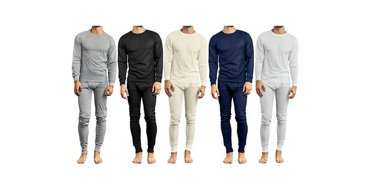 Asst Mens Winter Thermal Top & Bottom Set